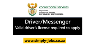 Driver/Messenger Jobs – Department of Correctional Services (DCS ...