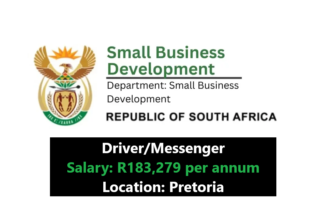 Driver/Messenger Job in Pretoria - Apply Now - Ref No: DRME - Simply ...