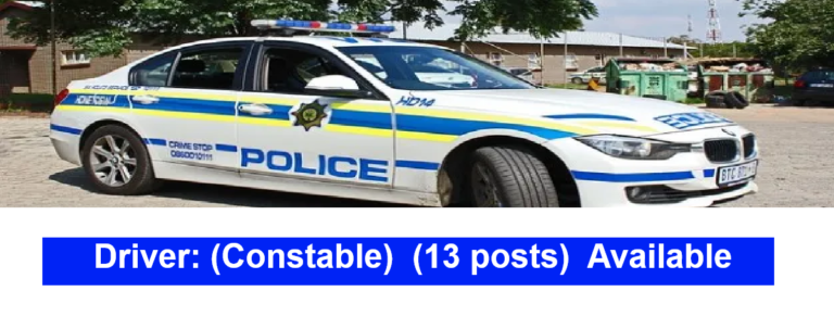Driver (Constable) Vacancy at SAPS – Pretoria( x 13 positions available ...